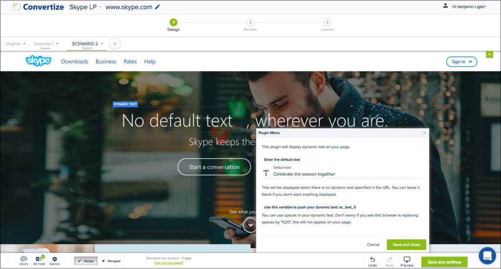 How to Add Dynamic Text To Your Landing Pages | Convertize Knowledge