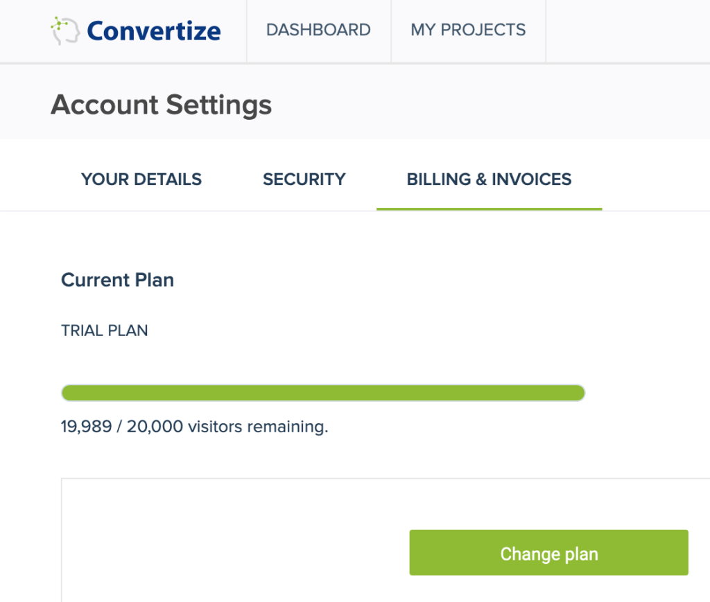 What happens when I reach my monthly visitor limit? - Convertize